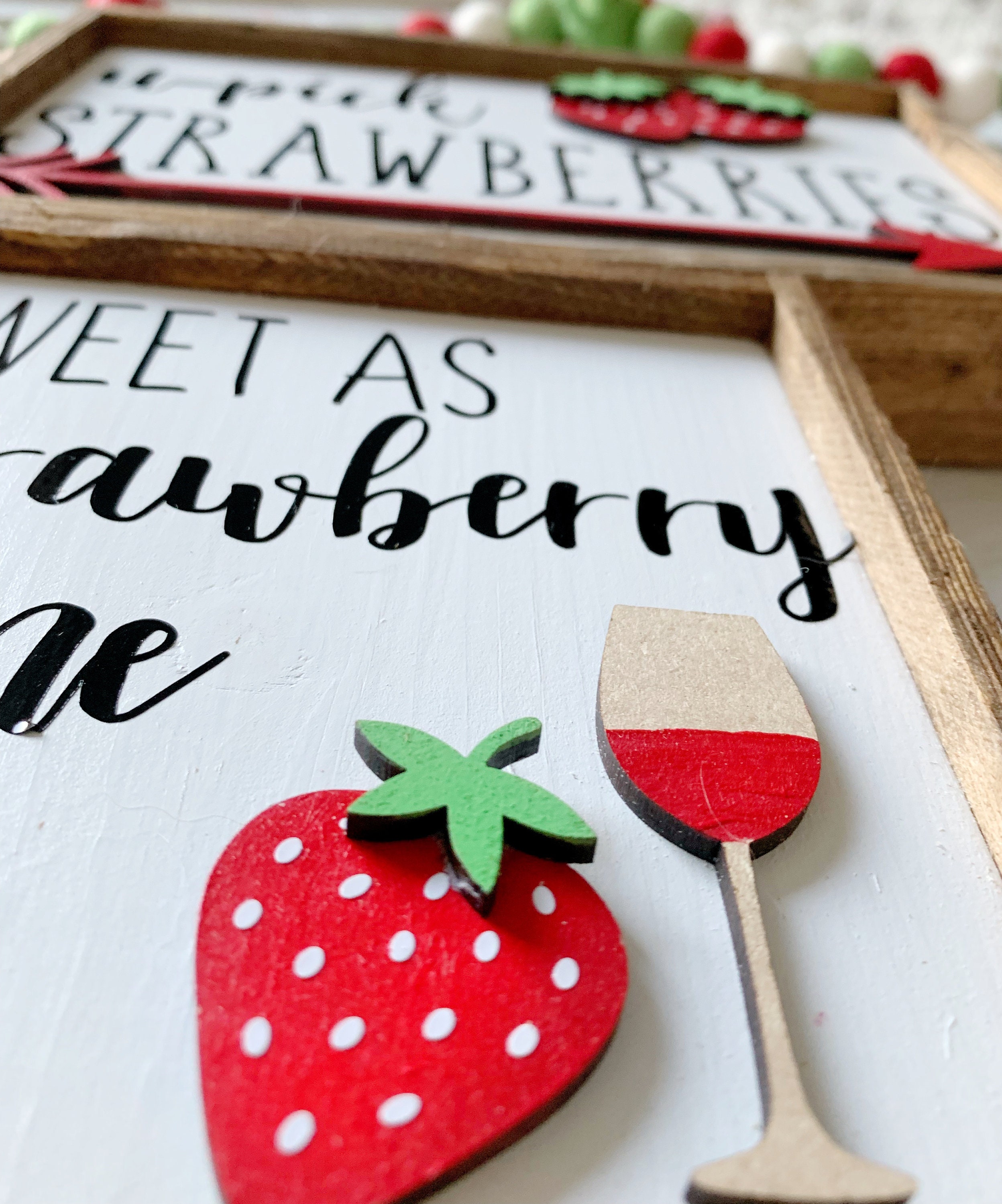 3D Signs / Farm Fresh Strawberries / Strawberry Signs / - Etsy