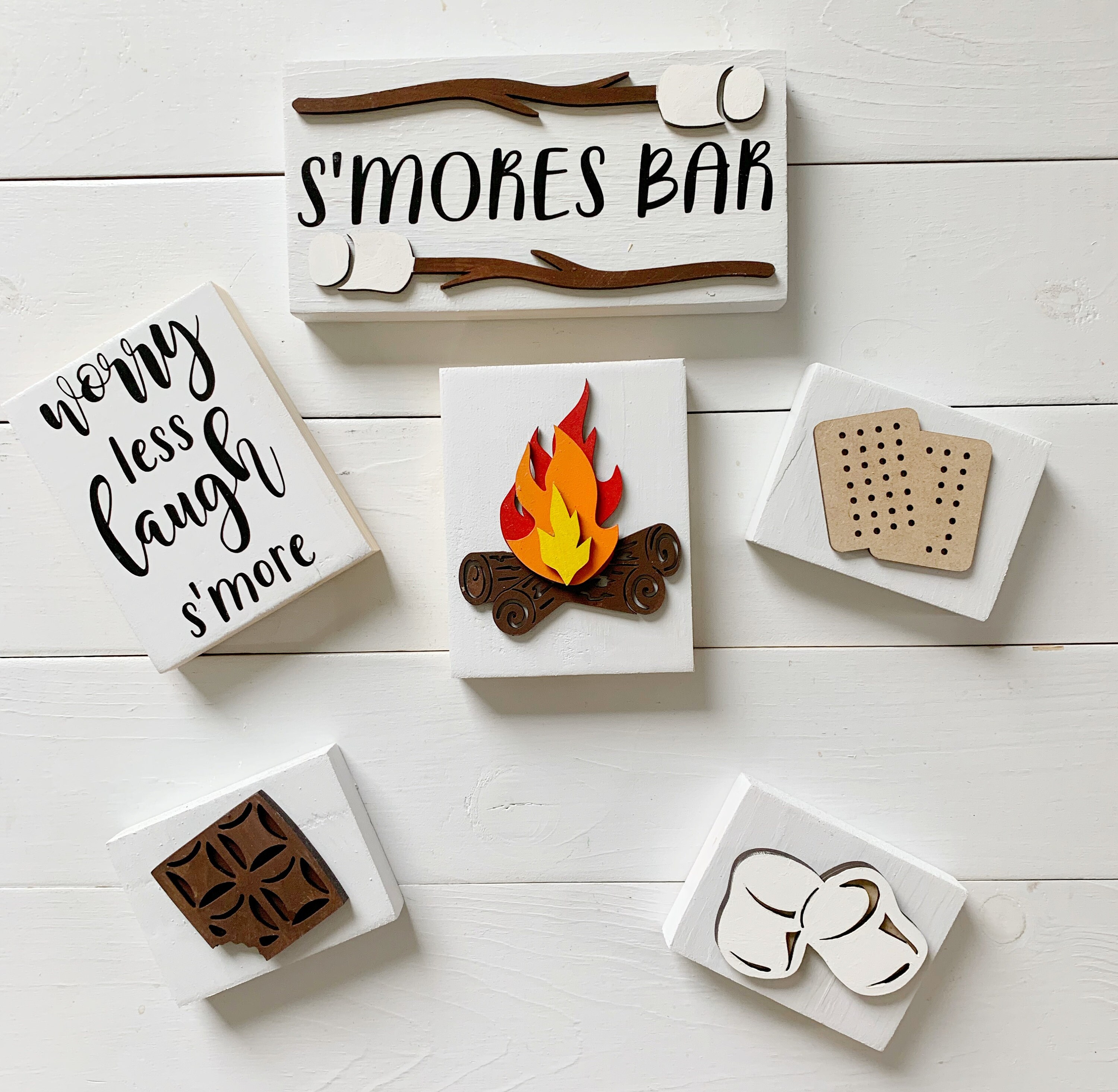 Smores sign / campfire signs / 3D signs / smores bar / | Etsy