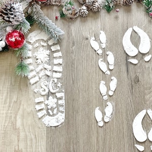 Santas Boot Print / Santa Stencil / Santas Footprint / Elf Footprints ...
