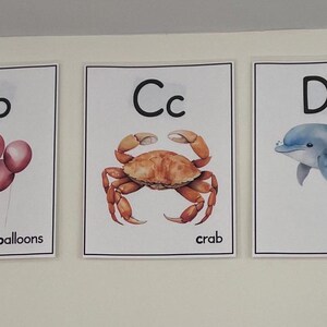 Large Alphabet Display Cards, ABC Poster Set Printable, Bulletin Board ...