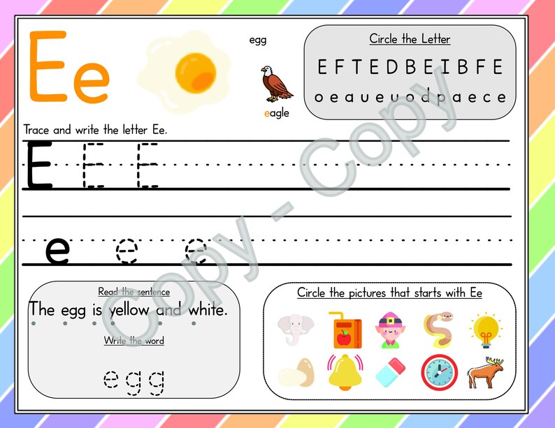 Alphabet Tracing Workbook: Letter Sounds & Recognition (digital PDF) - Etsy