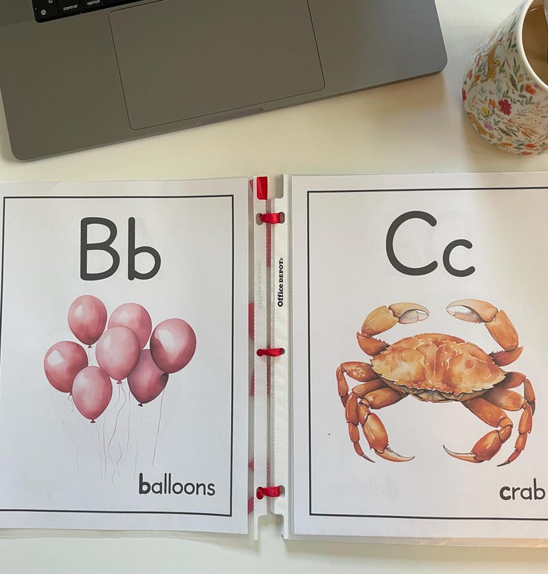 Large Alphabet Display Cards, ABC Poster Set Printable, Bulletin Board ...