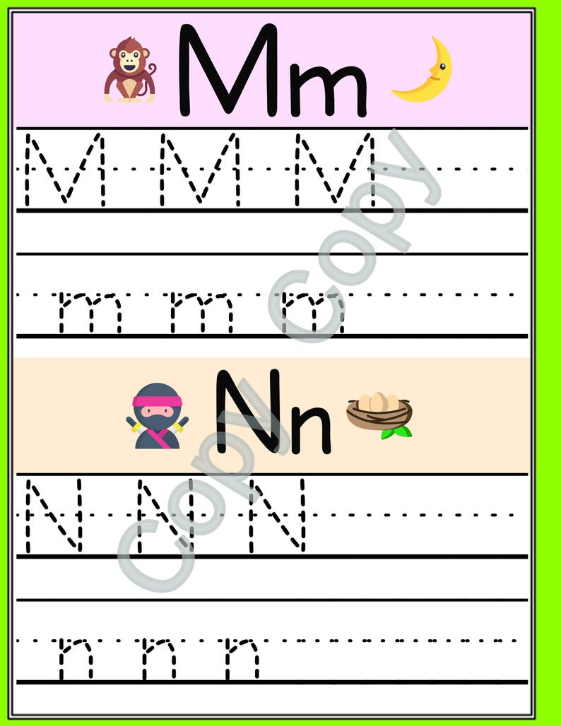 Alphabet Letter Tracing Book, Penmanship, Uppercase and Lowercase ...