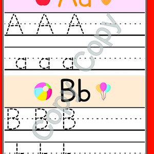 Alphabet Letter Tracing Book, Penmanship, Uppercase and Lowercase ...