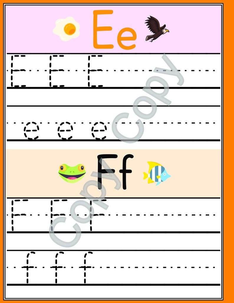 Alphabet Letter Tracing Book, Penmanship, Uppercase and Lowercase ...