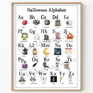 Halloween Alphabet Sheet, Spooky Abc's, Spooky Themed Alphabet ...