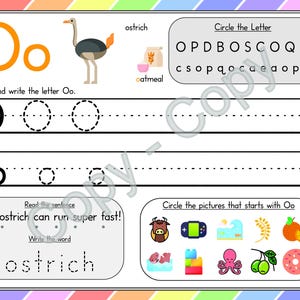 Alphabet Tracing Workbook: Letter Sounds & Recognition (digital PDF) - Etsy