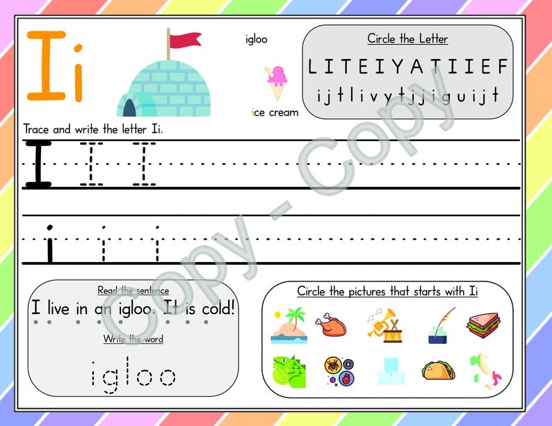 Alphabet Tracing Workbook: Letter Sounds & Recognition (digital PDF) - Etsy