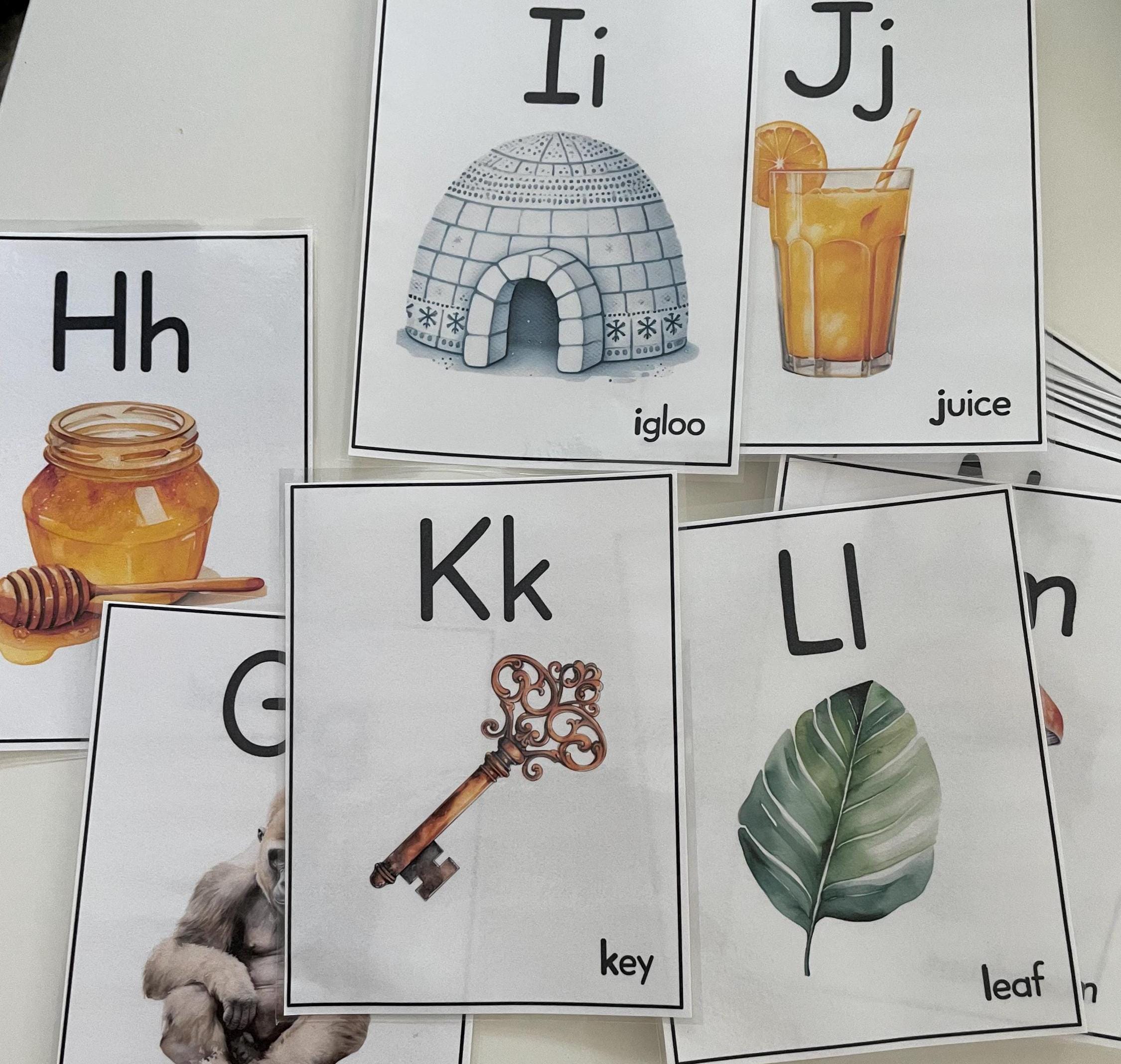 Large Alphabet Display Cards, ABC Poster Set Printable, Bulletin Board ...