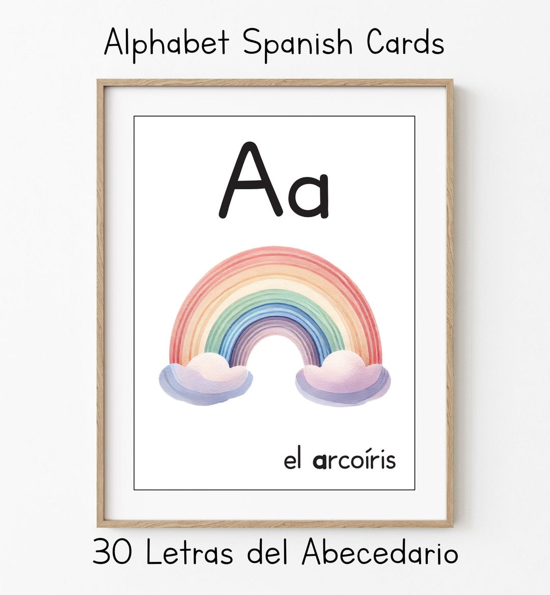 Large Spanish Alphabet Display Cards, El Abecedario En Español Para ...