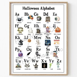 Halloween Alphabet Sheet, Spooky Abc's, Spooky Themed Alphabet ...