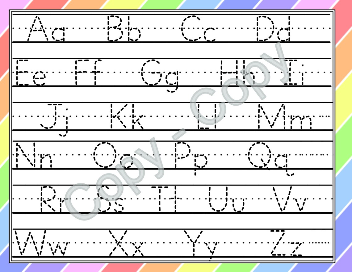 Alphabet Tracing Workbook: Letter Sounds & Recognition (digital PDF) - Etsy
