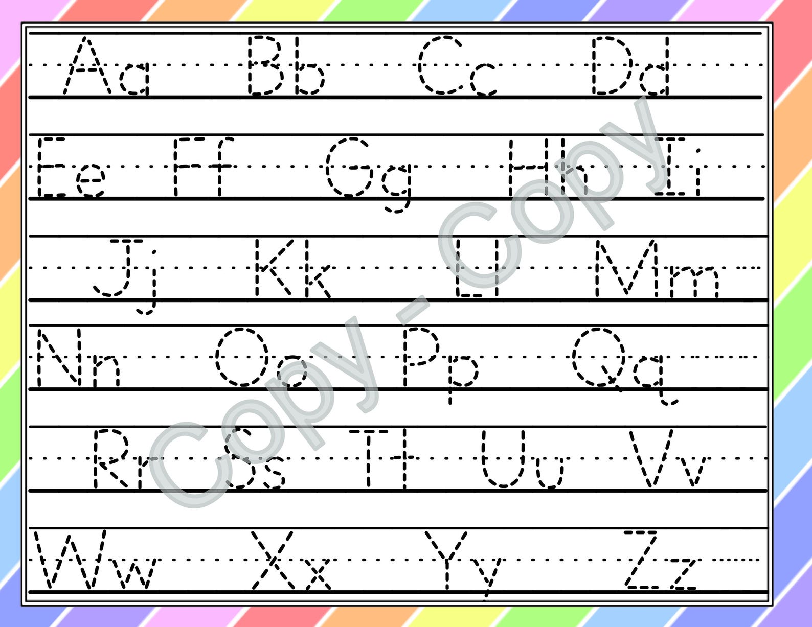 Alphabet Tracing Workbook: Letter Sounds & Recognition (digital PDF) - Etsy