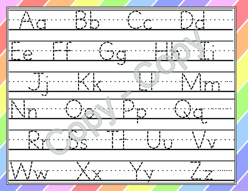 Alphabet Tracing Workbook: Letter Sounds & Recognition (digital PDF) - Etsy