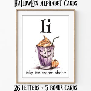 Halloween Alphabet Cards, Spooky Abc's, Large Alphabet Cards, Alphabet ...