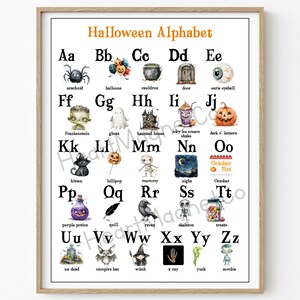 Halloween Alphabet Sheet, Spooky Abc's, Spooky Themed Alphabet ...