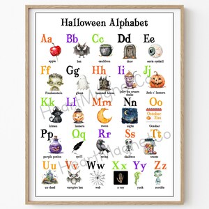 Halloween Alphabet Sheet, Spooky Abc's, Spooky Themed Alphabet ...