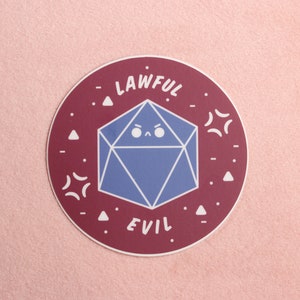 RPG Alignment Weatherproof Stickers | Gift for Dnd Players and Dungeon ...