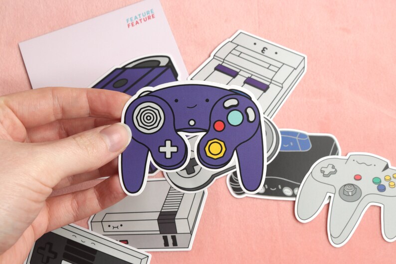 Nintendo Consoles and Controller Stickers Weatherproof Matte | Etsy