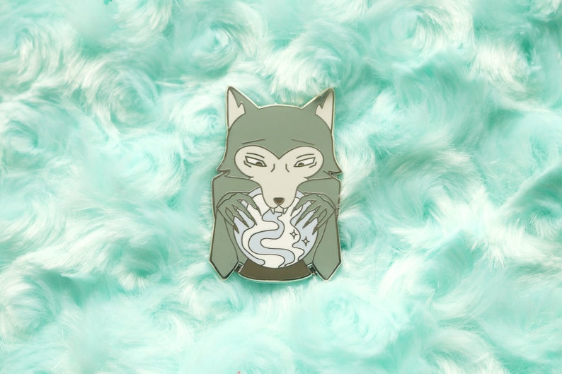 Crystal Ball Wolf Hard Enamel Pin | - Etsy