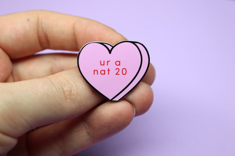 TTRPG Dnd Hearts Hard Enamel Pins Best DM and Ur a Nat 20 - Etsy