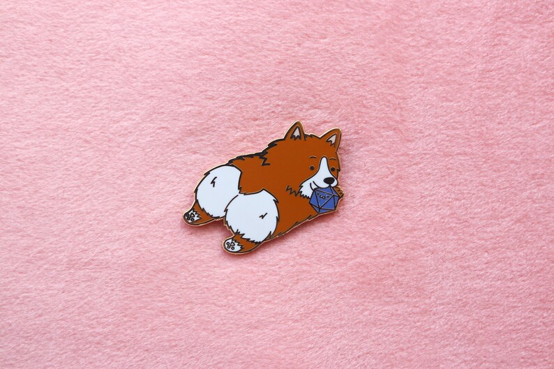 Corgi D20 Dice Buddy Enamel Pin Dungeons and Dragons Dogs - Etsy