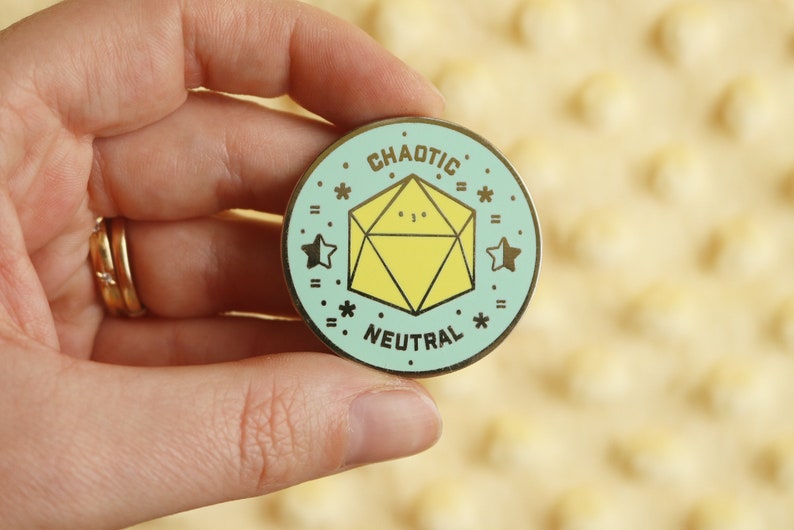 Chaotic Neutral Alignment Hard Enamel Pin | Enamel Pins for Dungeon ...