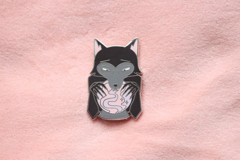 Crystal Ball Wolf Hard Enamel Pin | - Etsy