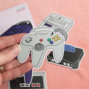 Nintendo Consoles and Controller Stickers Weatherproof Matte Vinyl ...