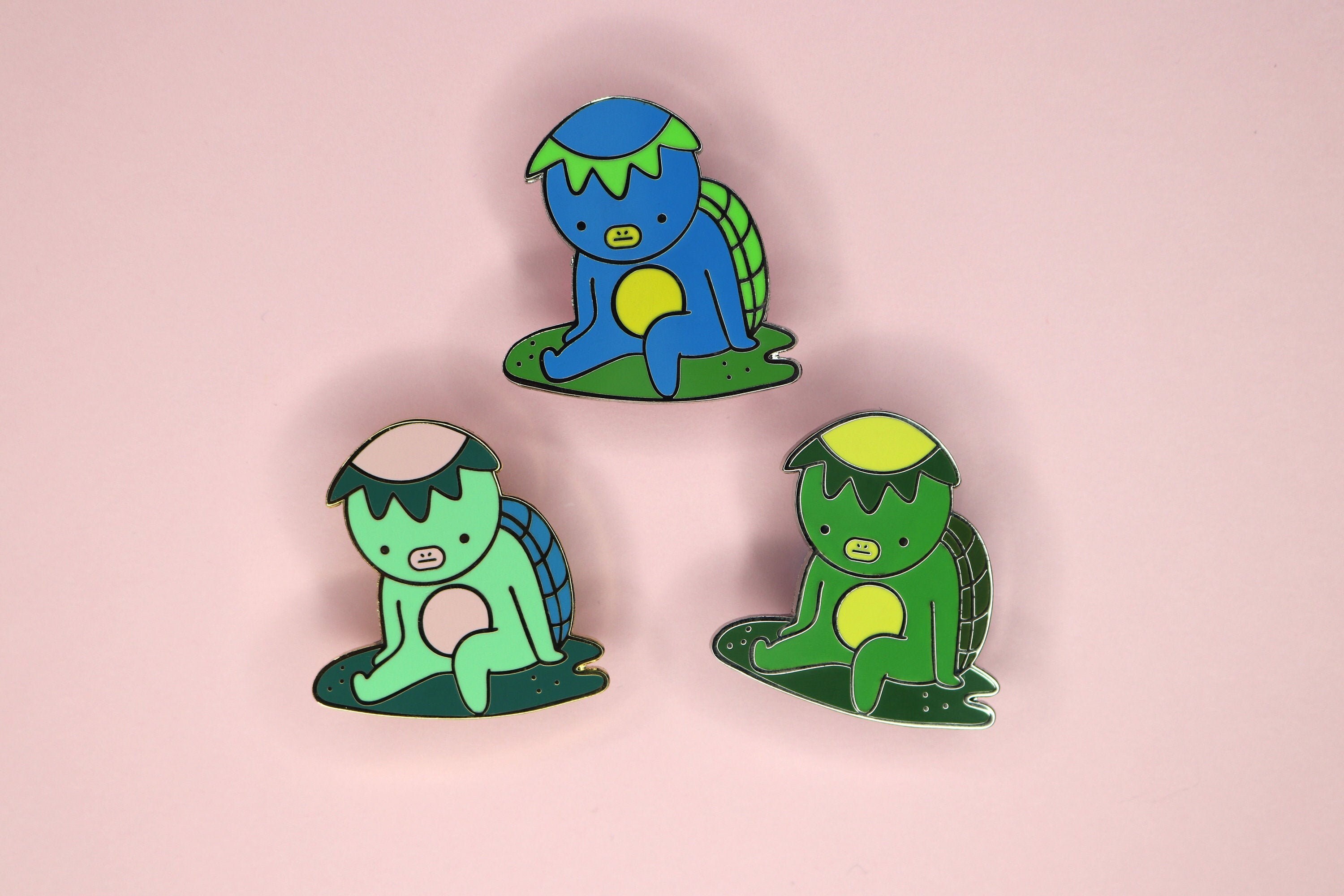Kawaii Japanese Mythology Kappa Hard Enamel Pin Cute Frog on - Etsy