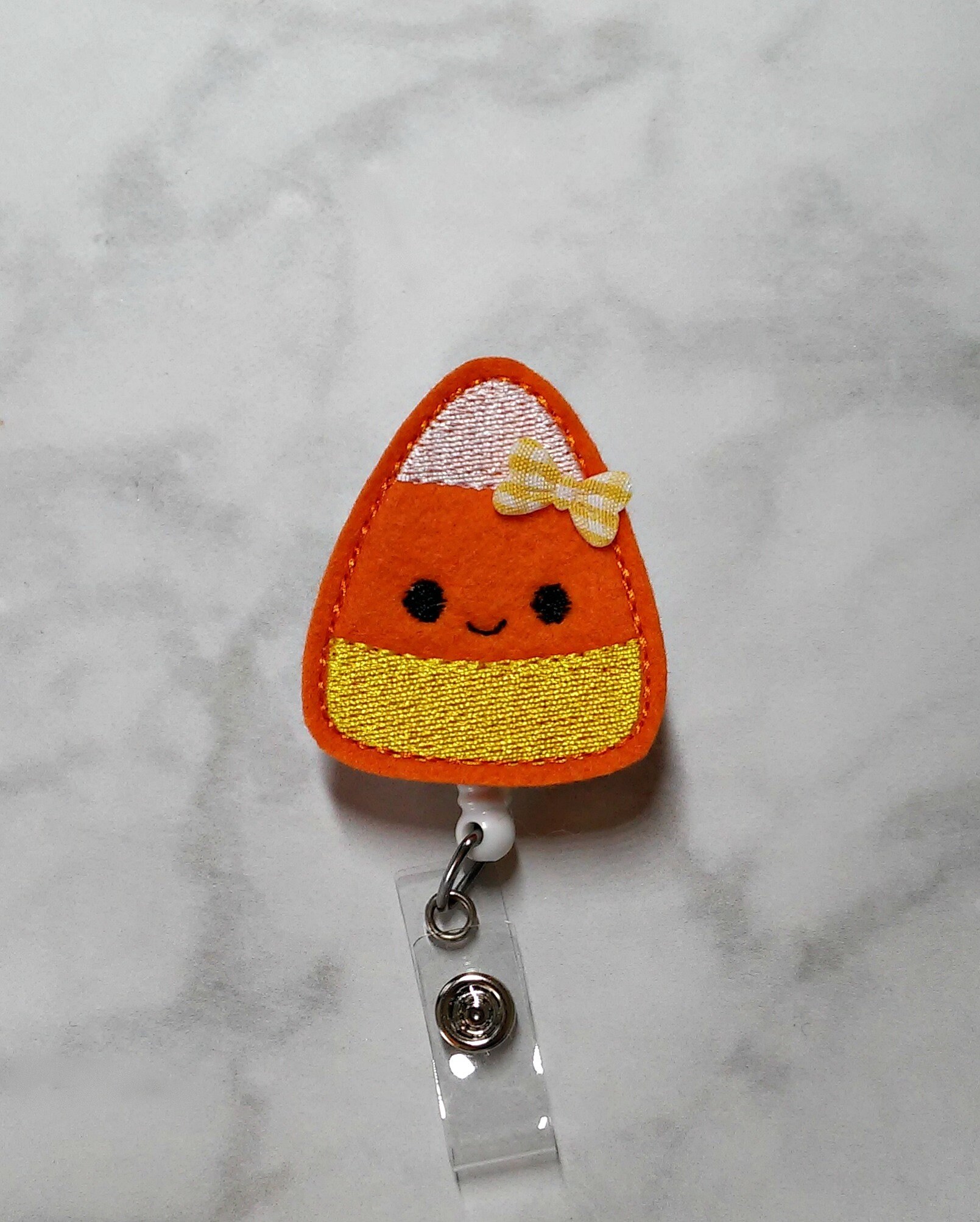 Halloween Candy Corn Badge Reel/halloween Badge/nurse Badge - Etsy