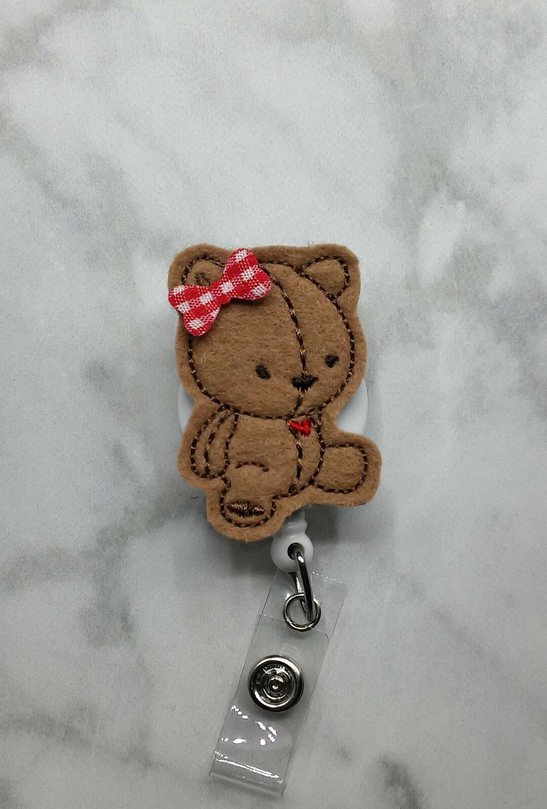 Teddy Bear Badge Reel/pediatric Nurse Badge Reel/retractable ID Badge ...