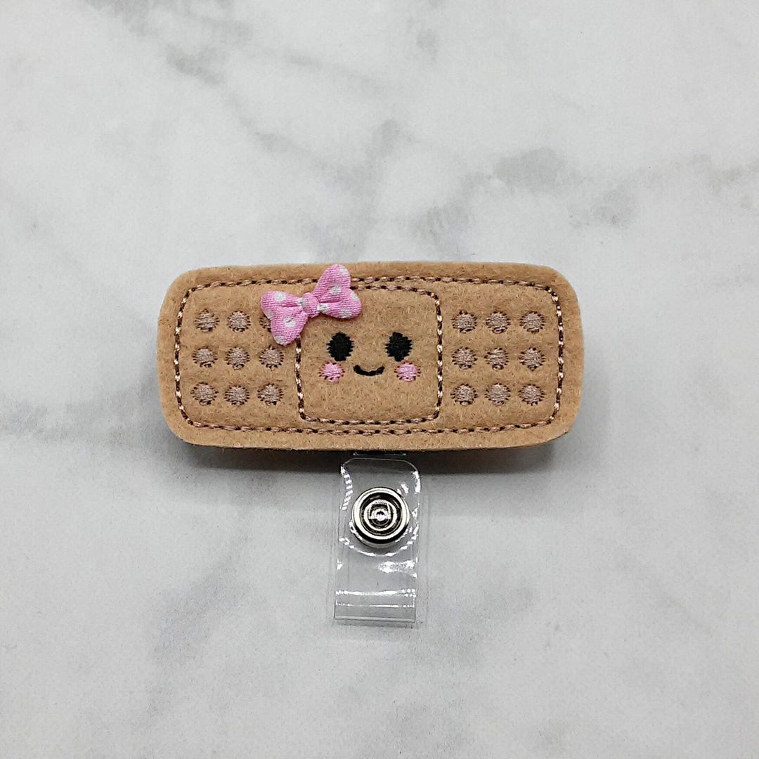 Cute Bandage Badge Clip - Non-retractable Badge Holder - No Pull Id ...