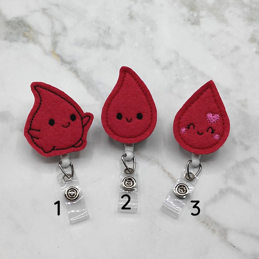 Cute Blood Drop Badge Reel Phlebotomist Badge Reel Lab - Etsy
