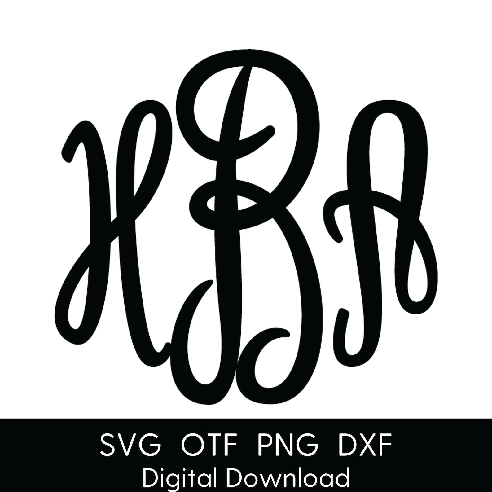 Fancy Monogram Font Svg - Monogram Fonts Svg - Monogram Files for ...