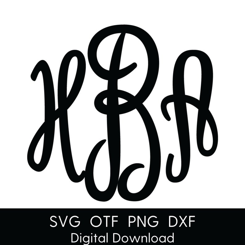 Fancy Monogram Font Svg - Monogram Fonts Svg - Monogram Files for ...