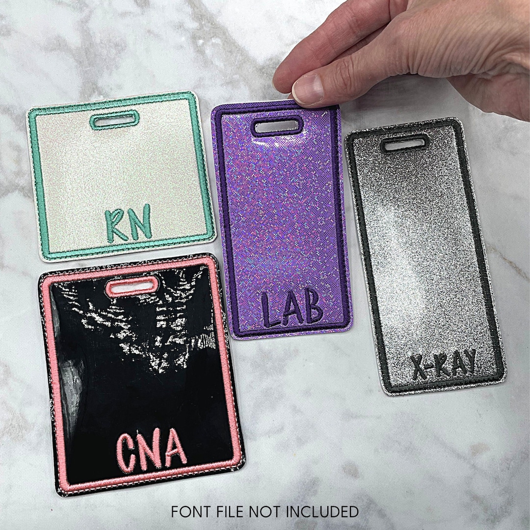 Badge Buddy ITH Embroidery Design - 5x7 Hoop - DIY Badge Buddy for ...