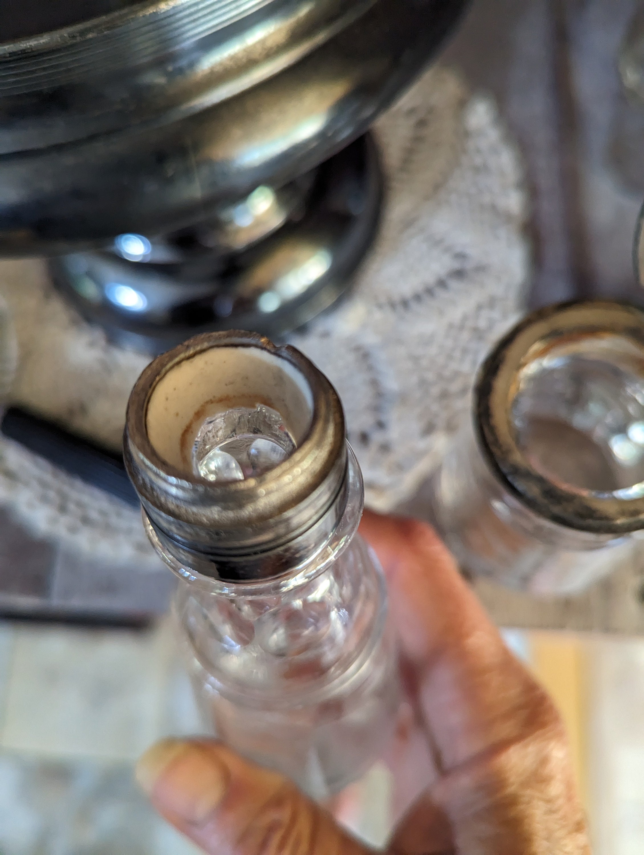 Vintage Silver Plate Cruet Set - Etsy