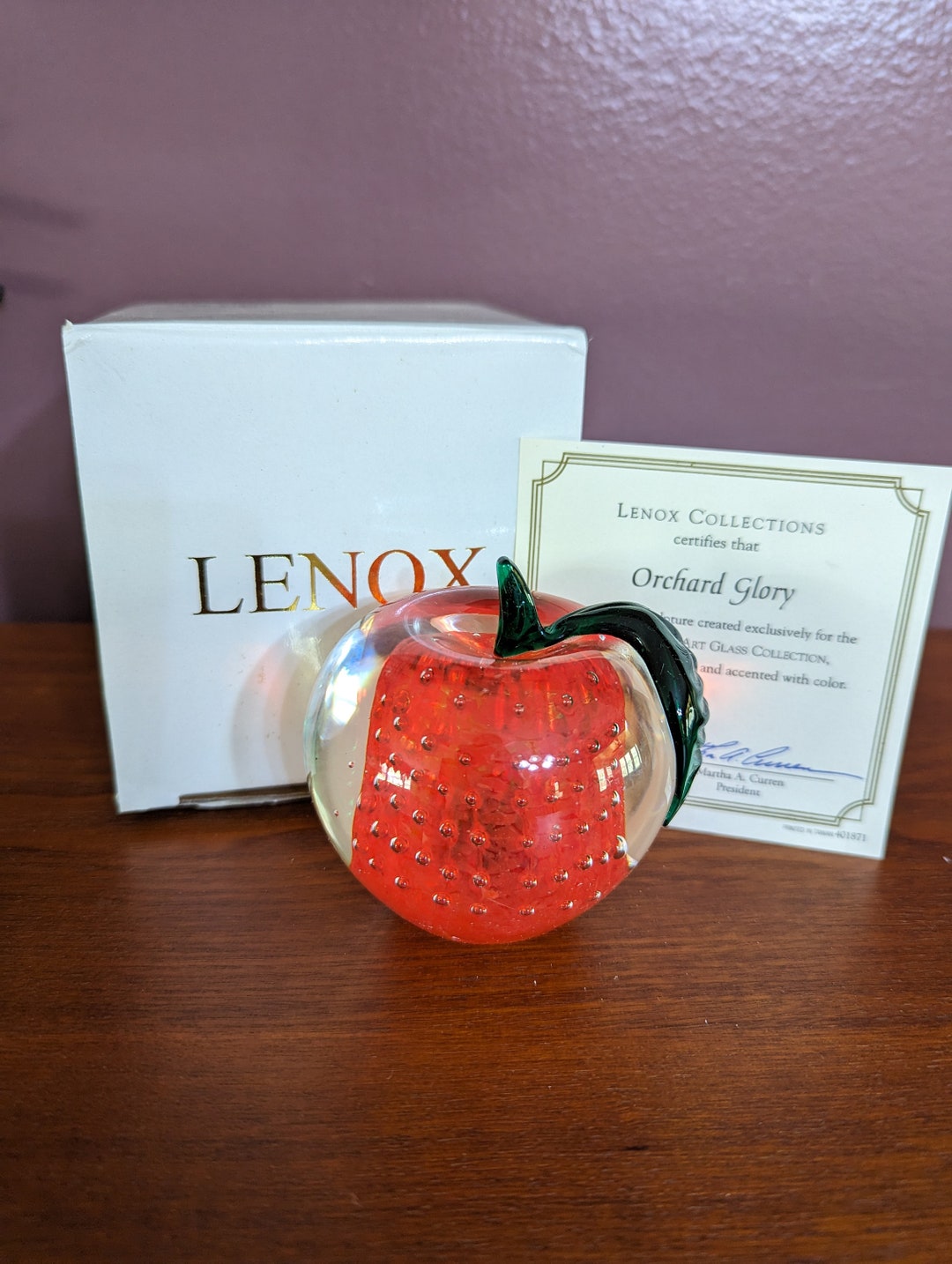 Vintage Lenox Orchard Glory Apple Paper Weight - Etsy