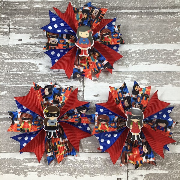 Super Hero Hair Bow - Etsy