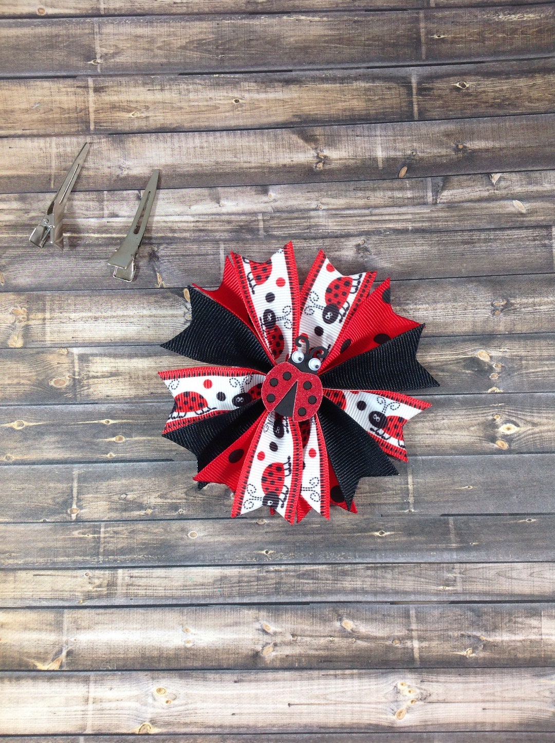 Ladybug Hair Bow, Spike Hair Bow, Red Ladybug Hair Bow, Bug Hair Bow - Etsy