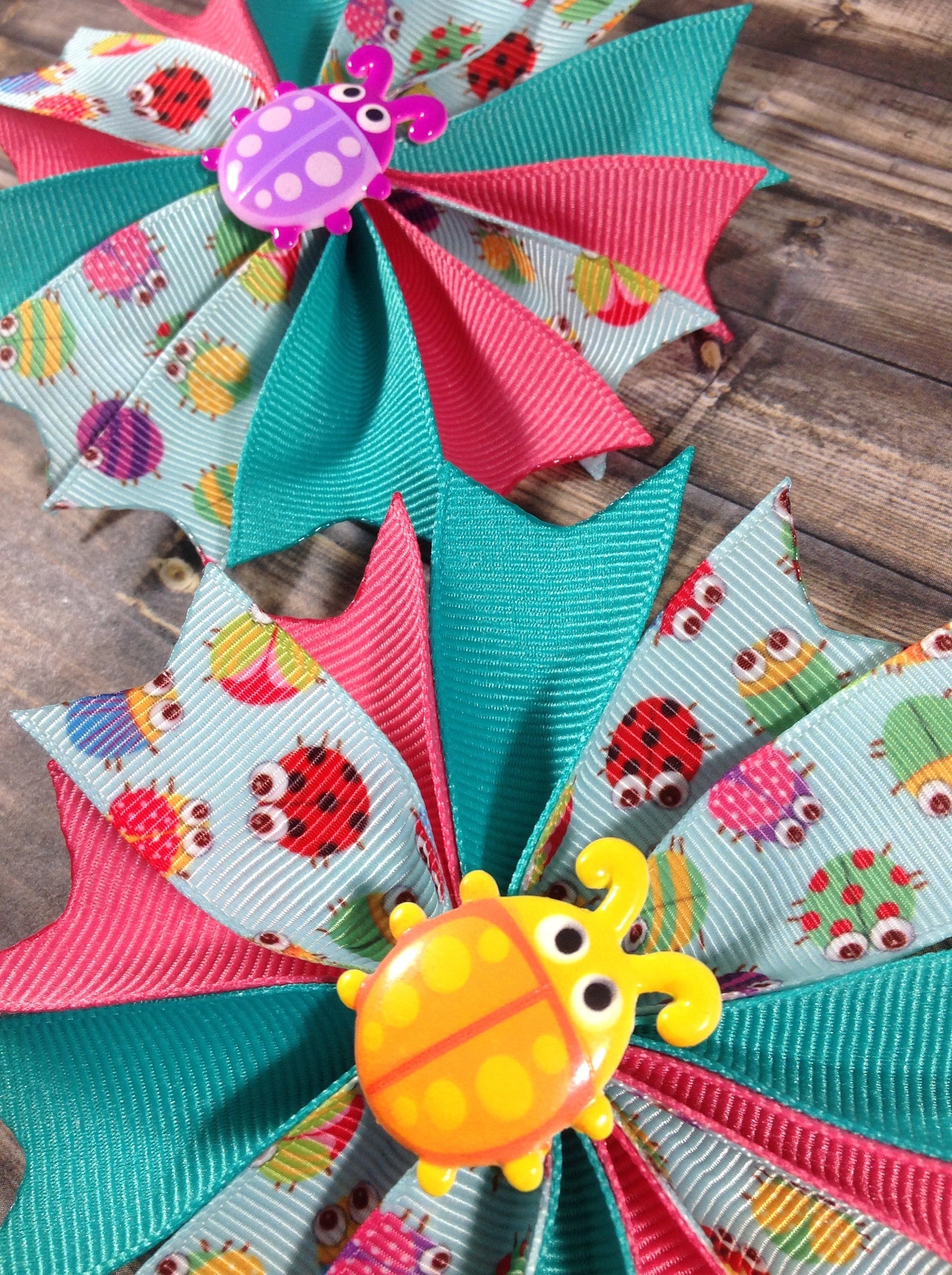Fun Bug Hair Bows. Bug Hair Bows Beetle Hair Bows Spike Hair | Etsy