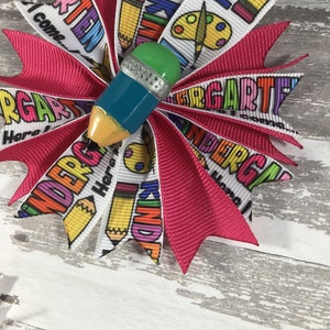 School Kindergarten and First Grade Hair Bow - Etsy