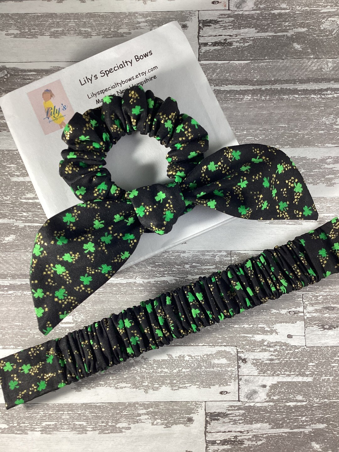 St. Patrick’s Day Scrunchie, (matching Bracelet Available), Bow ...