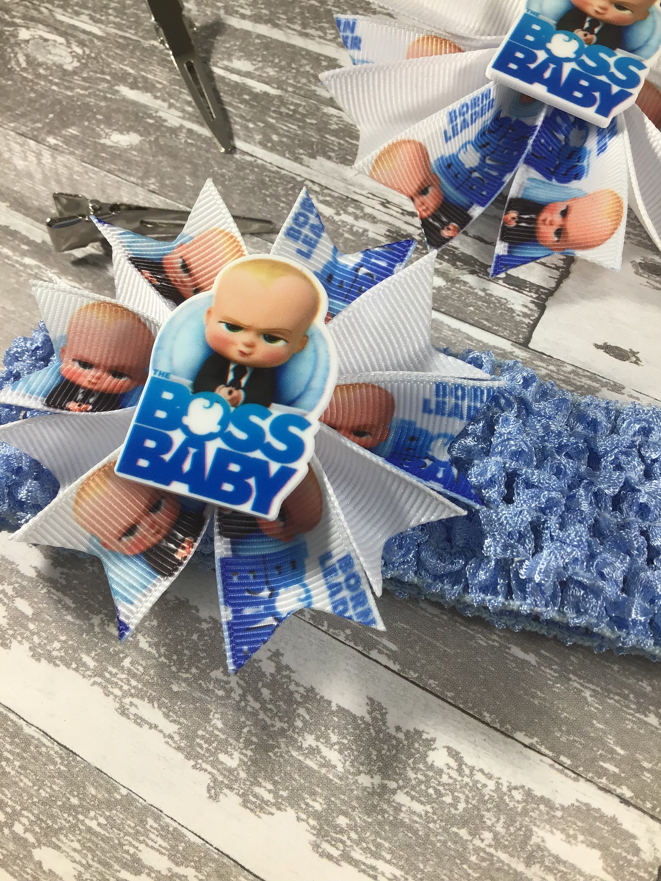 Boss Baby-Inspired Hair Bow Boss Baby-Inspired Headband | Etsy