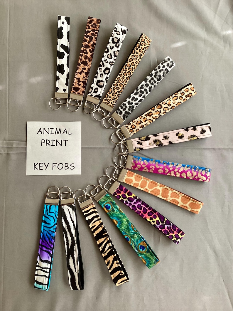 Animal Print Key Fobs - Etsy