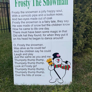Frosty the Snowman Christmas Decoration 2 Piece Hinges in Half for ...