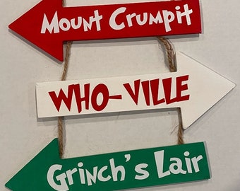 Grinch Arrow Signs - Etsy