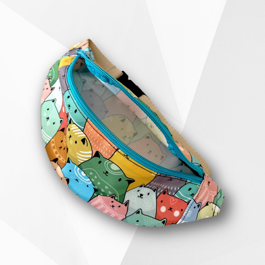 Colorful Kitties Fanny Pack for Kids, Cats Bumbag for Juniors, Cat ...