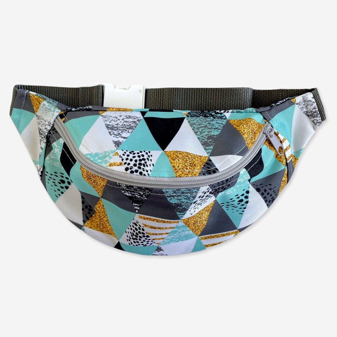 Triangles Bum Bag, Multi Color Festival Hip Bag, Waist Bag for a Walk ...